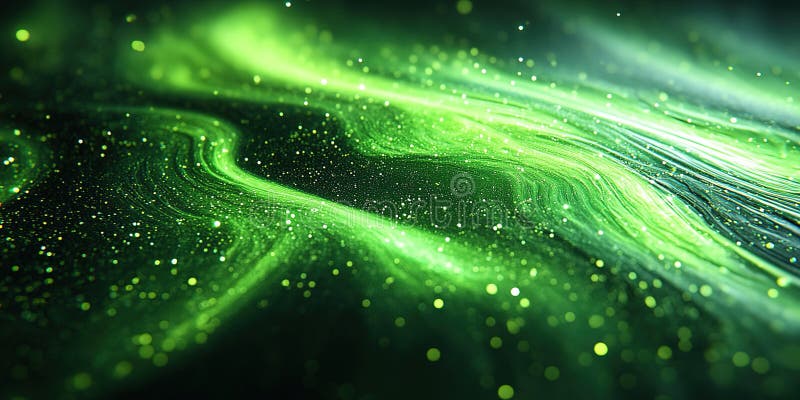 Swirling Green Abstract Patterns Create a Mesmerizing Effect in Digital ...