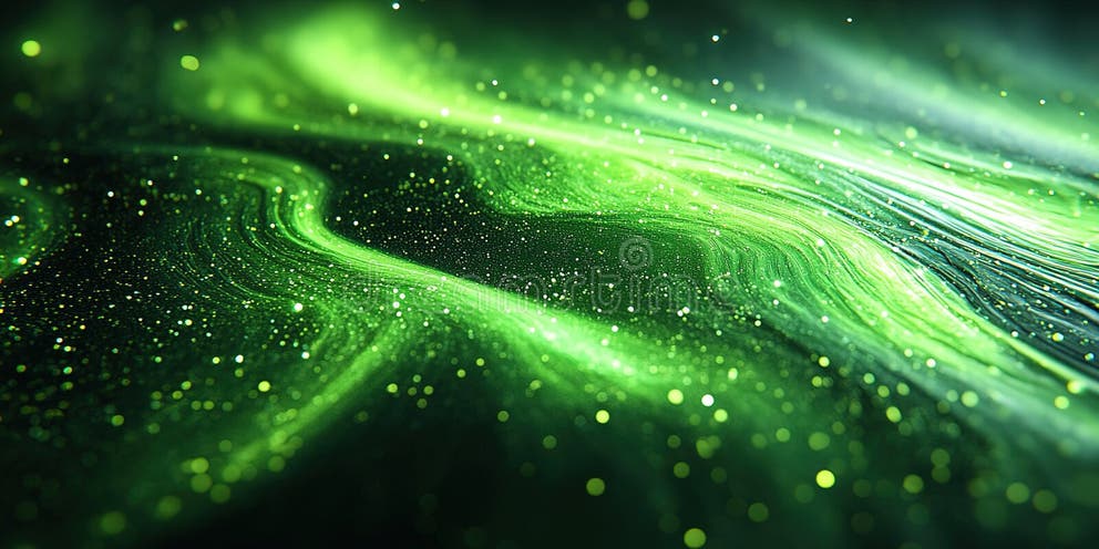 Swirling Green Abstract Patterns Create a Mesmerizing Effect in Digital Art Stock Illustration ...