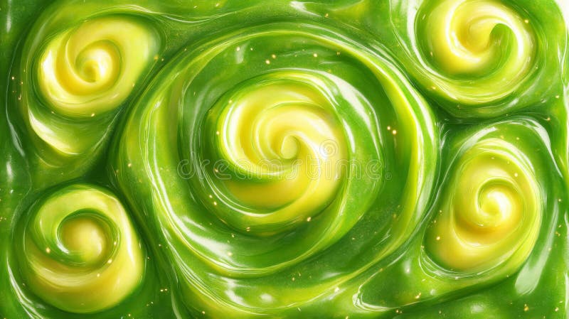 Swirling Green and Yellow Slime with Glitter Stock Illustration ...