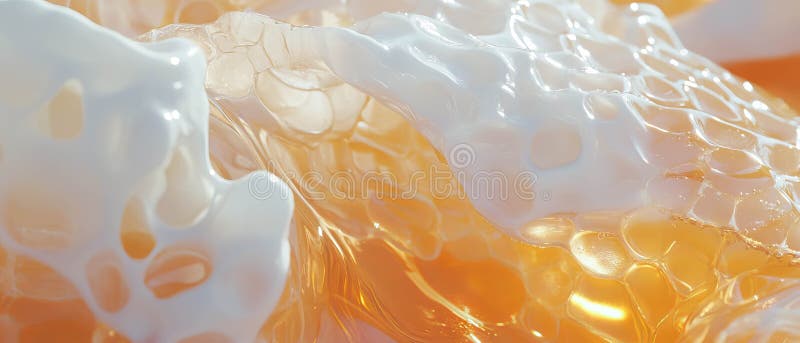 Swirling Honey Waves Create a Smooth and Sweet Texture in an Abstract ...