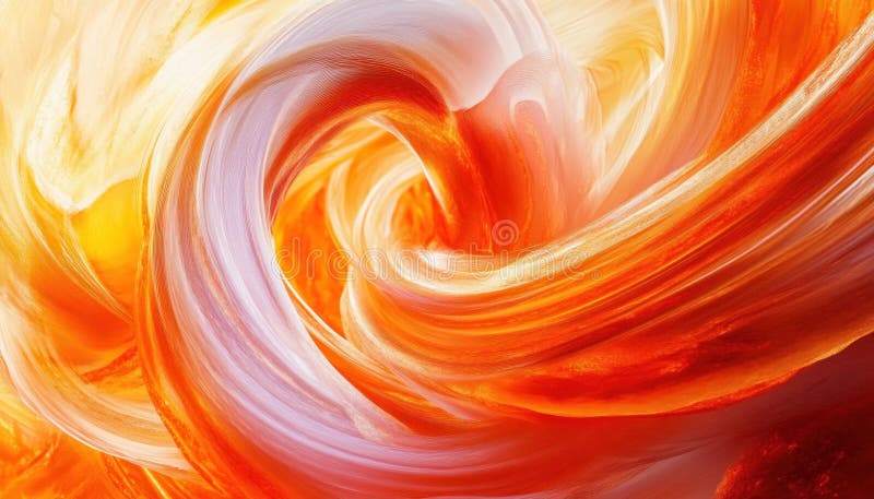 Swirling Hues of Orange and White Creating Abstract Vortex Stock Photo ...