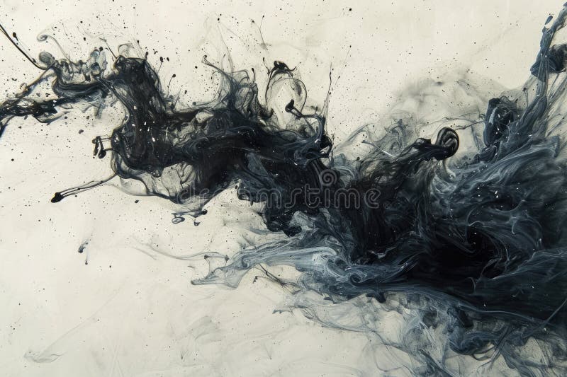 Swirling Ink Abstraction stock illustration. Illustration of essence ...