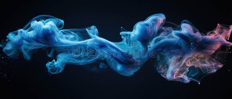 Swirling Ink Texture Overlay Creating Dynamic Visual Effects on a Dark ...