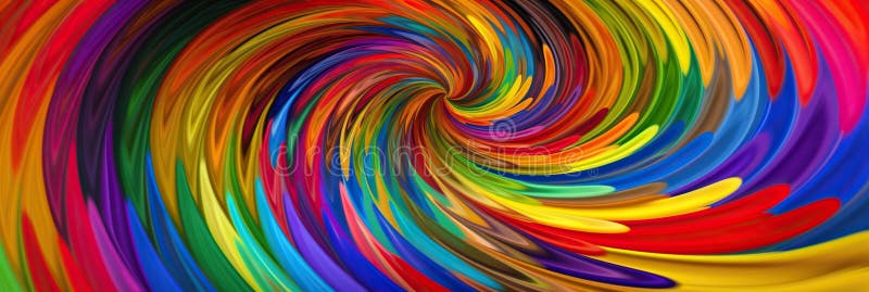 A Swirling Kaleidoscope of Vivid Colors Blending Together, Creating a ...