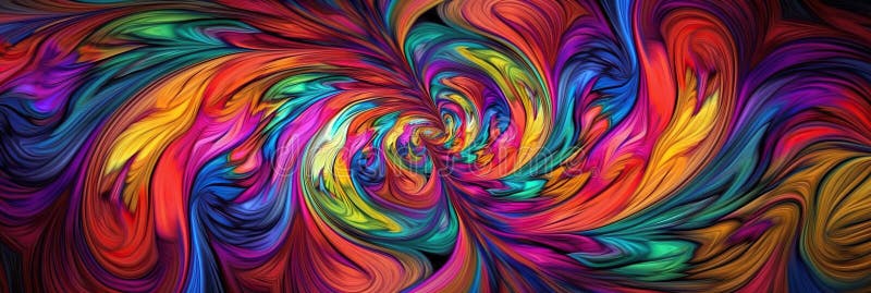 A Swirling Kaleidoscope of Vivid Colors Blending Together, Creating a ...
