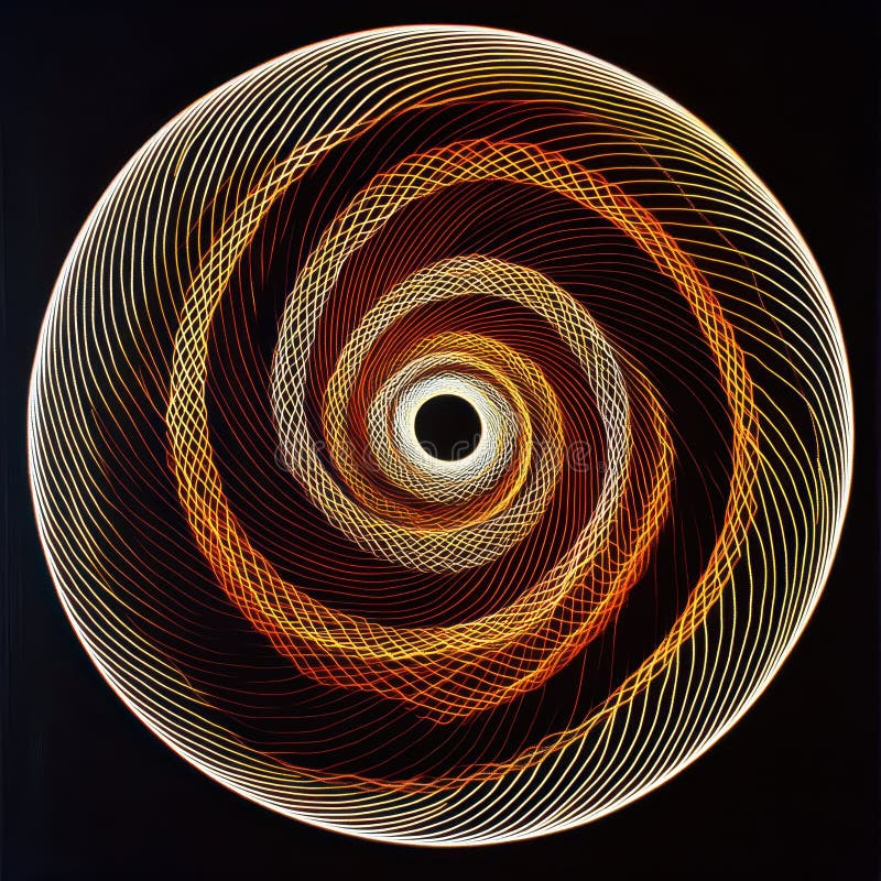 Swirling Light Patterns Create Captivating Shapes Stock Image - Image ...