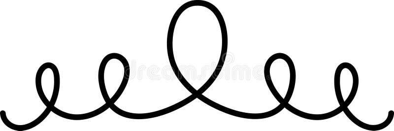 Swirling Line Border Element Stock Illustration - Illustration of ...