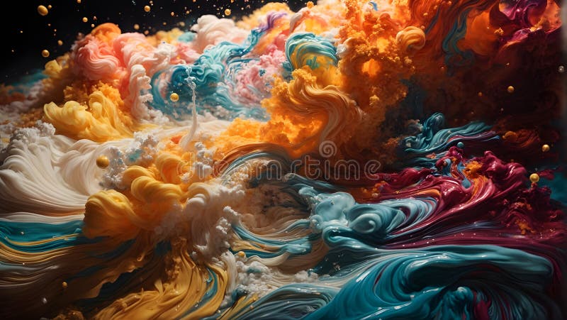 Swirling Liquid Cloud Colour Paint.vintage Color.AI Generative Stock ...