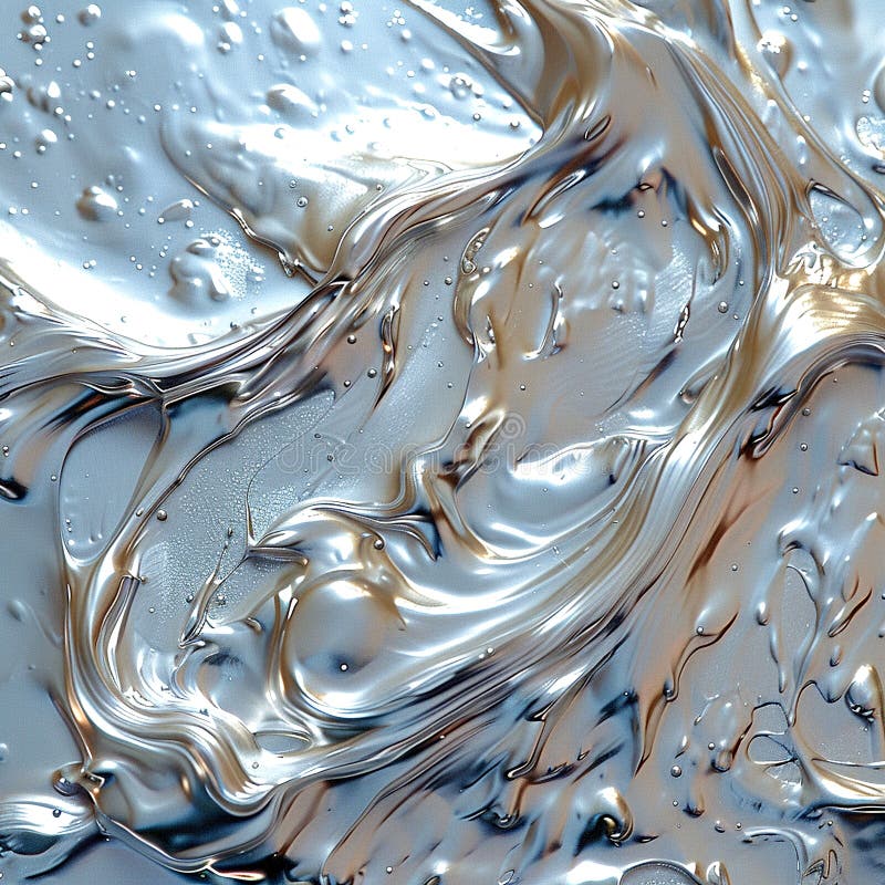 Swirling Liquid Silver Reflects Light in an Abstract, Fluid Art ...