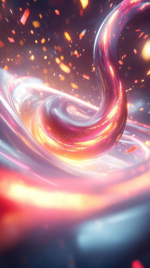 A Swirling, Luminous Vortex with Vibrant Colors and Dynamic Energy ...