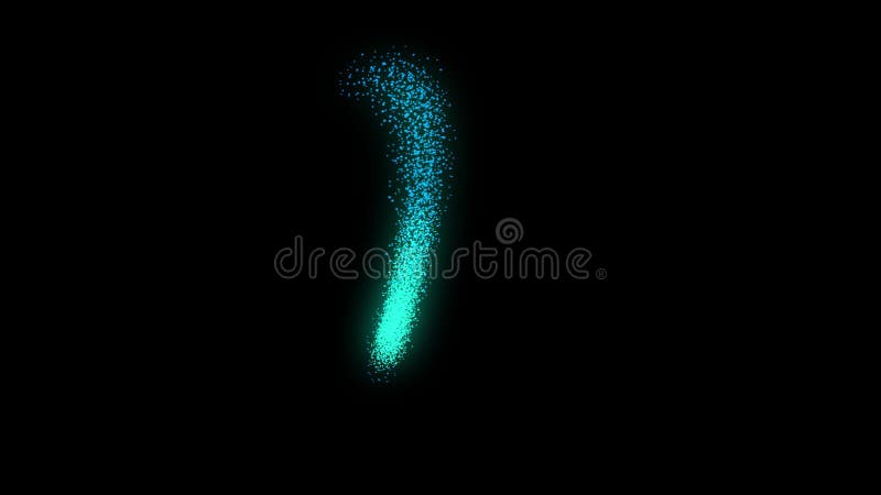 Swirling Magic Particles of Blue and Yellow on the Black Screen. Stock ...