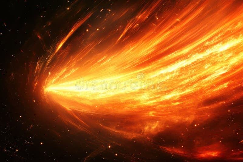 Dynamic Burst of Orange and Yellow Cosmic Energy Illuminating the Dark ...