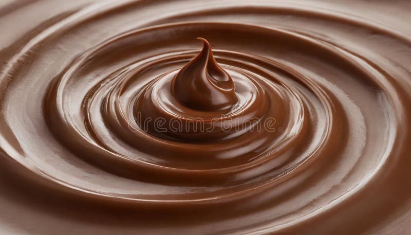 Swirling Melted Chocolate Creates Delicious Texture, Showcasing ...