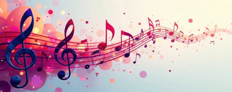 Swirling Musical Notes Forming an Abstract Design, Gold, Vector Stock ...