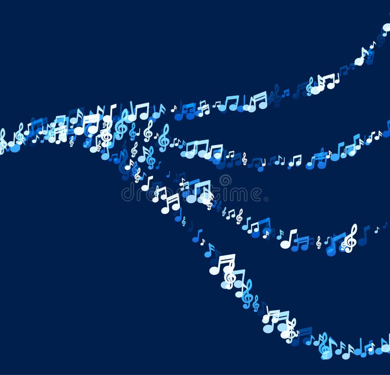 Cascading Musical Waves stock vector. Illustration of digital - 309562145