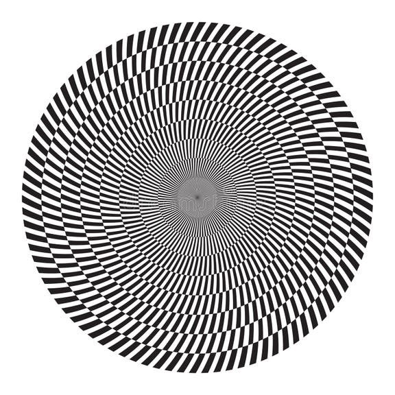 Swirling Optical Art Illustration in the Form of a Circle with a ...