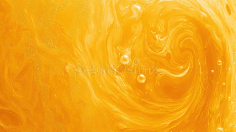 Swirling Orange Liquid Abstract Fluid Art Texture with Bubbles Stock ...