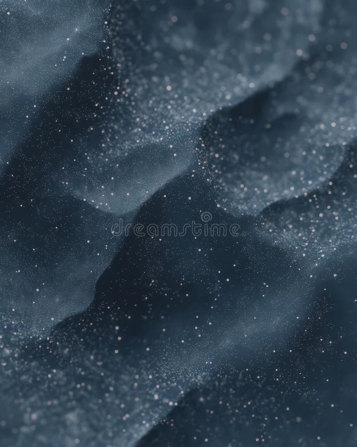 Swirling Particles Create Ethereal Patterns in Dark Surroundings Stock ...