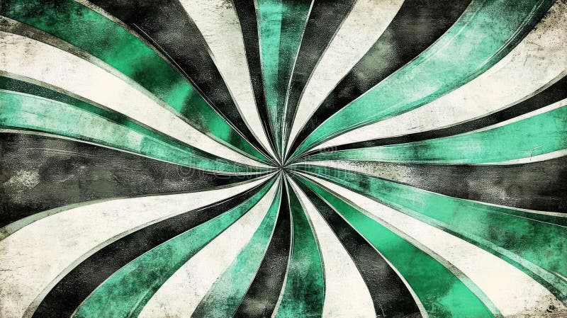 A Swirling Pattern of Green and White Stripes, Creating a Dynamic ...