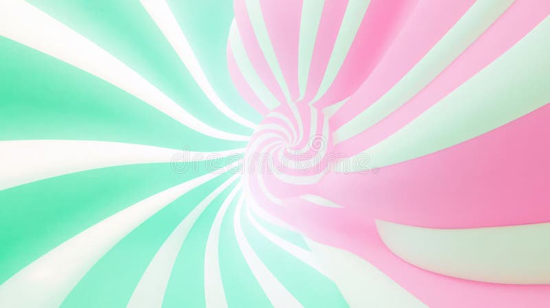 A Swirling Pattern of Mint Green and Pastel Pink, Creating a Hypnotic ...
