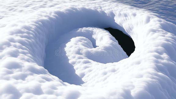 Whirlpool of Snow: Abstract Winter Landscape Stock Illustration ...