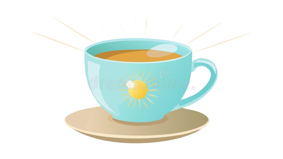 Swirling Pattern Tea Cup, Dynamic and Artistic Design, Vector Design ...