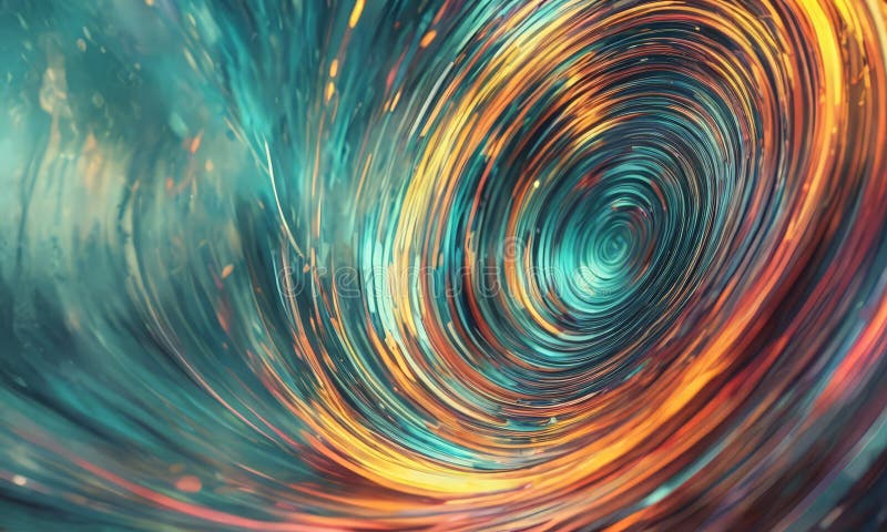 Swirling Pattern Vibrant Colors, Including Blue, Orange, and Yellow ...