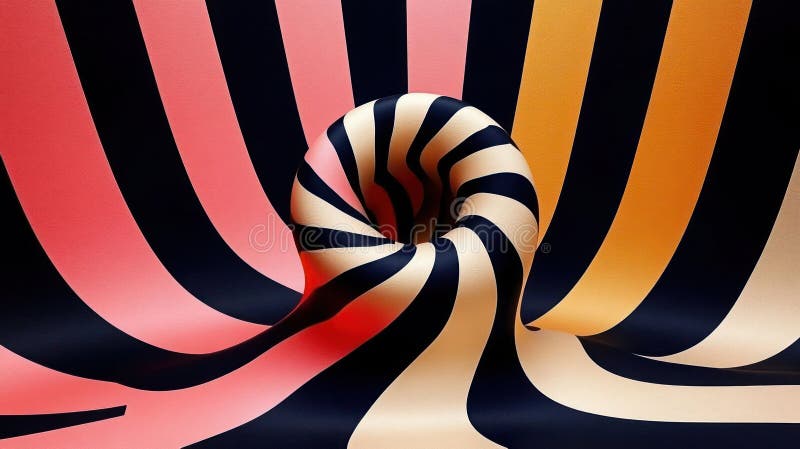 A Swirling Pattern of Vibrant Stripes Creating a Dynamic Visual Effect ...