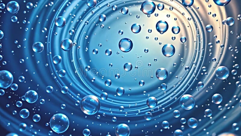 Swirling Patterns of Bubbles of Various Sizes in a Rich Azure ...