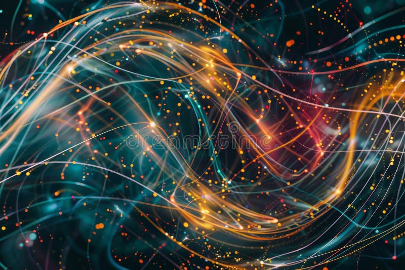 Swirling Patterns And Dots In A Colorful Computer Generated Image Ai