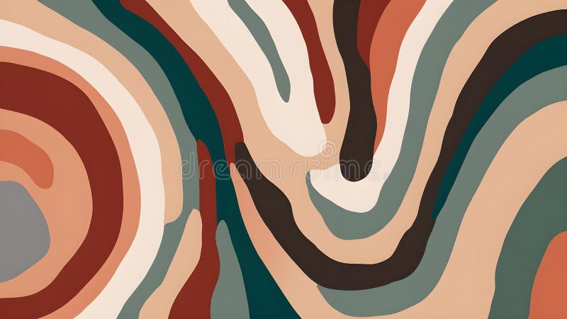 Swirling Patterns and Earthy Tones Create a Mesmerizing Abstract Design ...