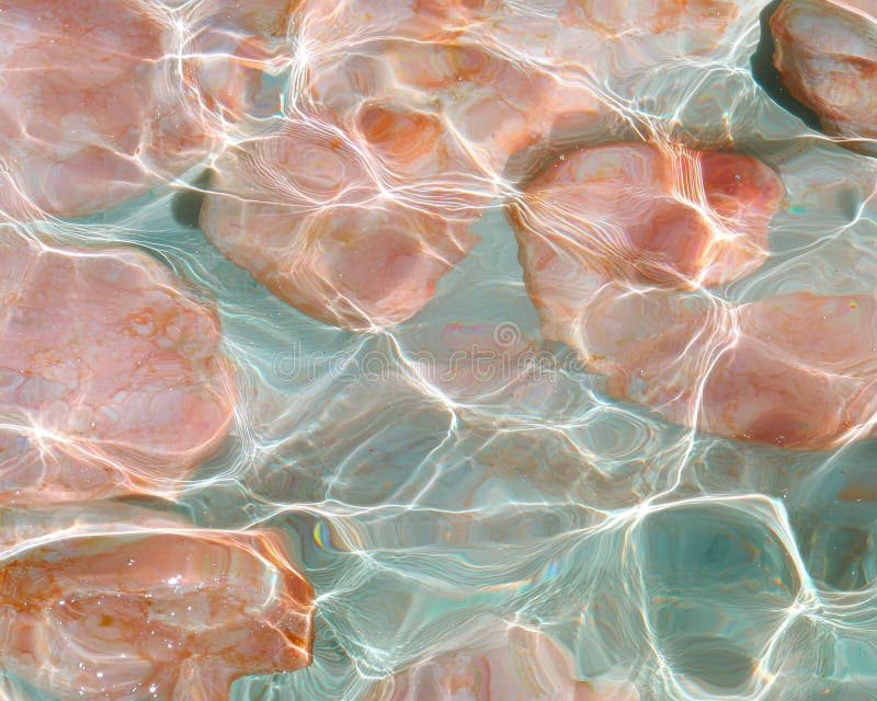 Swirling Patterns of Light and Color in Water Stock Illustration ...