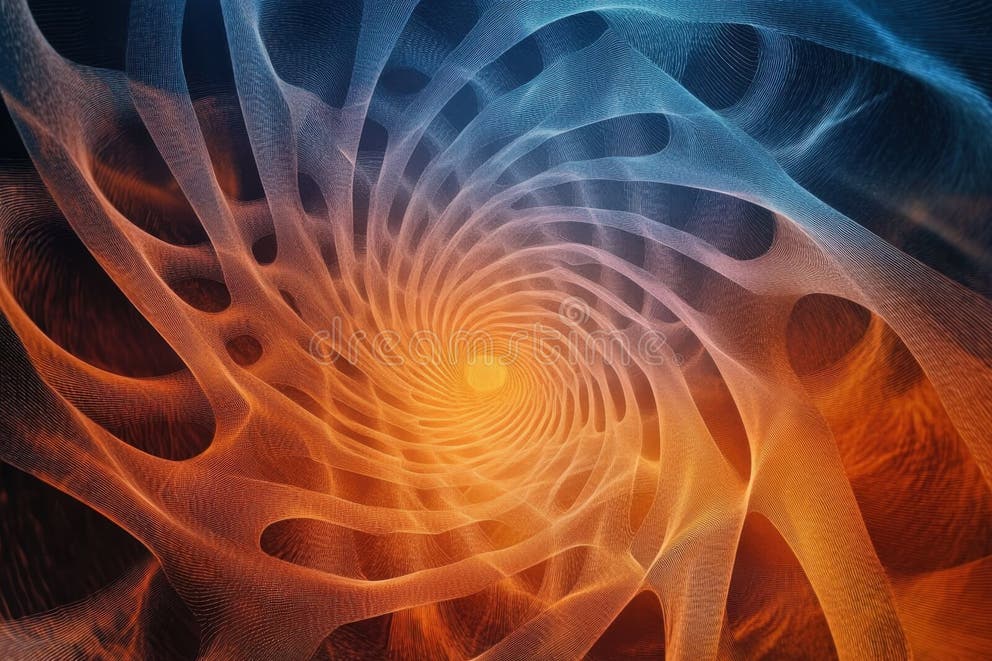 Swirling Patterns of Orange and Blue Creating a Captivating Vortex ...