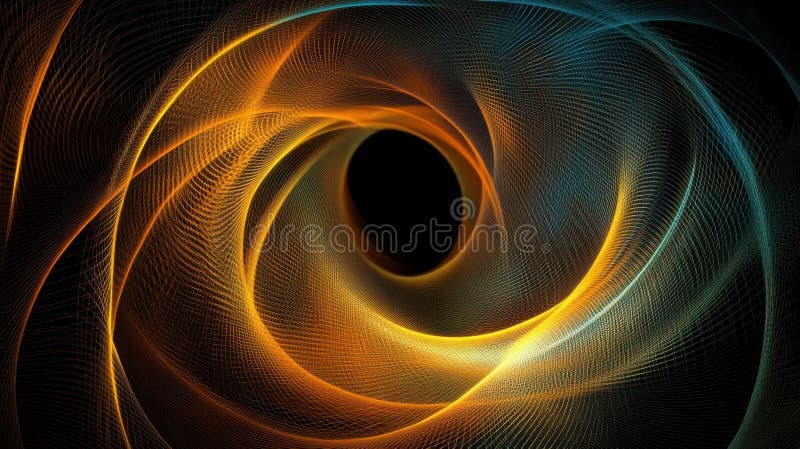 Swirling Patterns of Orange and Blue Light Create a Mesmerizing Vortex ...