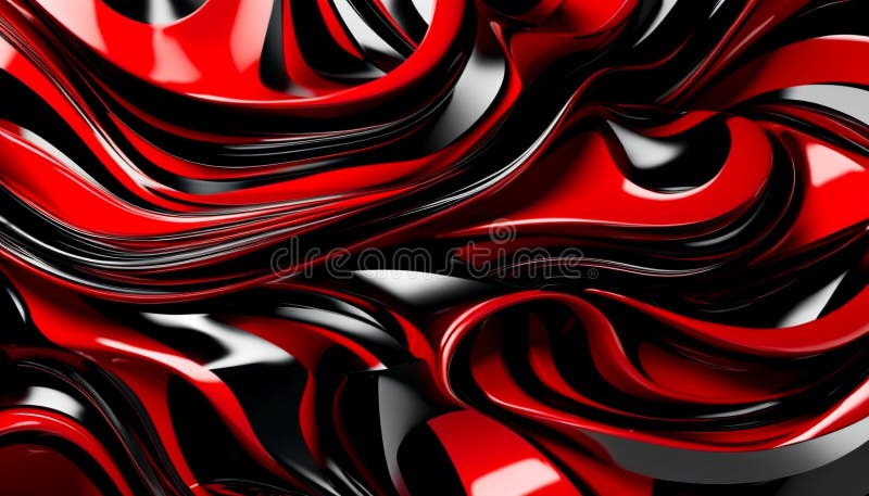 Swirling Patterns of Red and Black Create a Striking Visual Harmony ...
