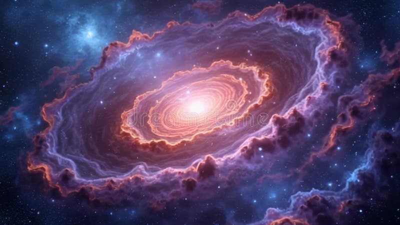 Spiral Galaxy, Multicolored, Space and Cosmic Wonder Stock Footage ...