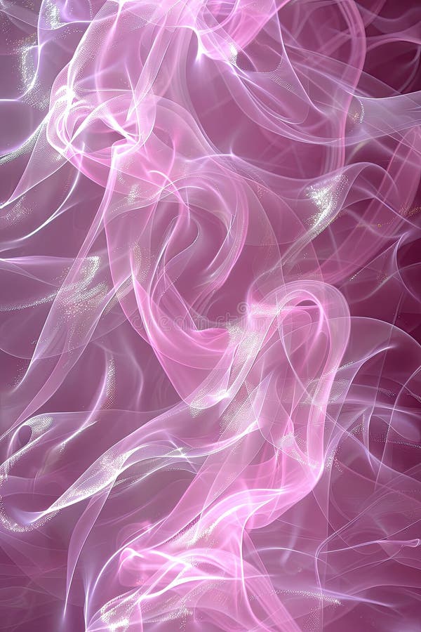 Swirling Pink Lights with Glitter on a Dark Abstract Background. Stock ...