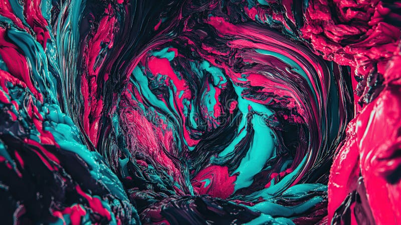 Swirling Pink, Teal Paint Vortex; Abstract Art Background Stock Photo - Image of swirl, vibrant ...