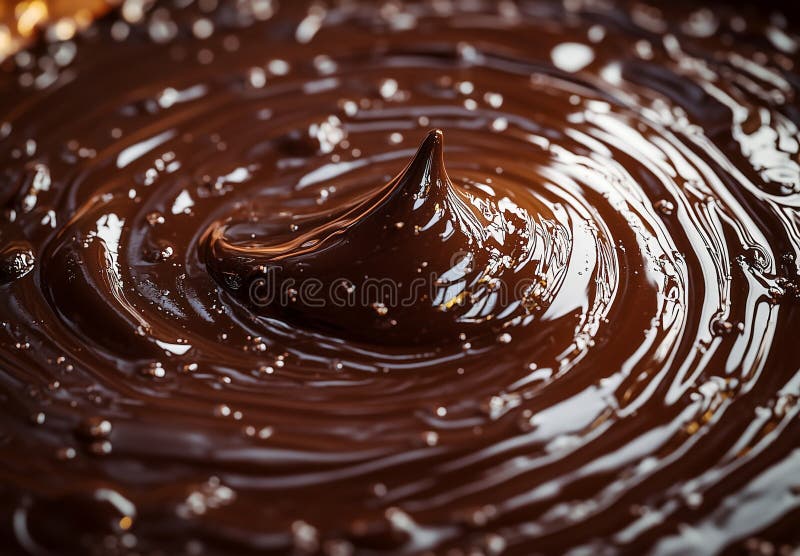 A Swirling Pool of Molten Chocolate with a Mesmerizing Central Peak and ...
