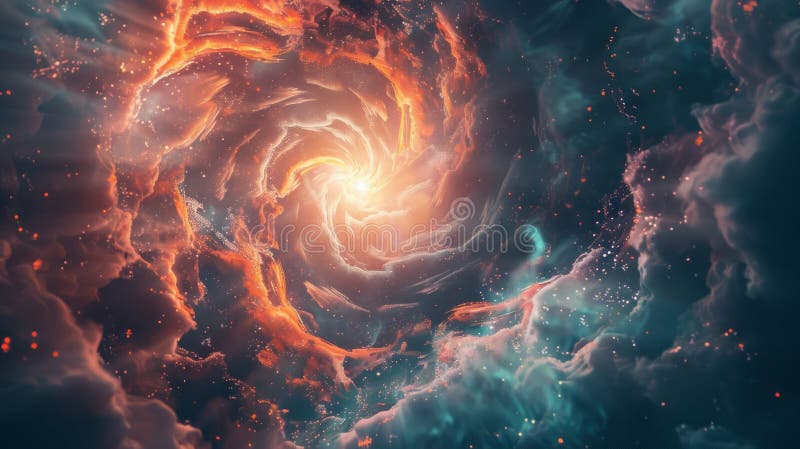 Swirling Powerful Light Energy Stock Illustration - Illustration of ...