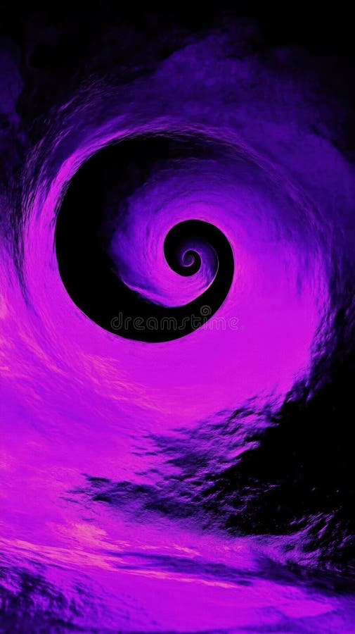 A Swirling Purple Vortex with a Glossy Texture, Evoking a Sense of ...