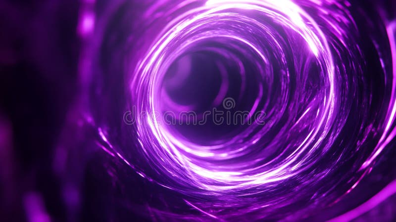 Swirling Purple Vortex with Glowing Light Effects in Deep Space ...