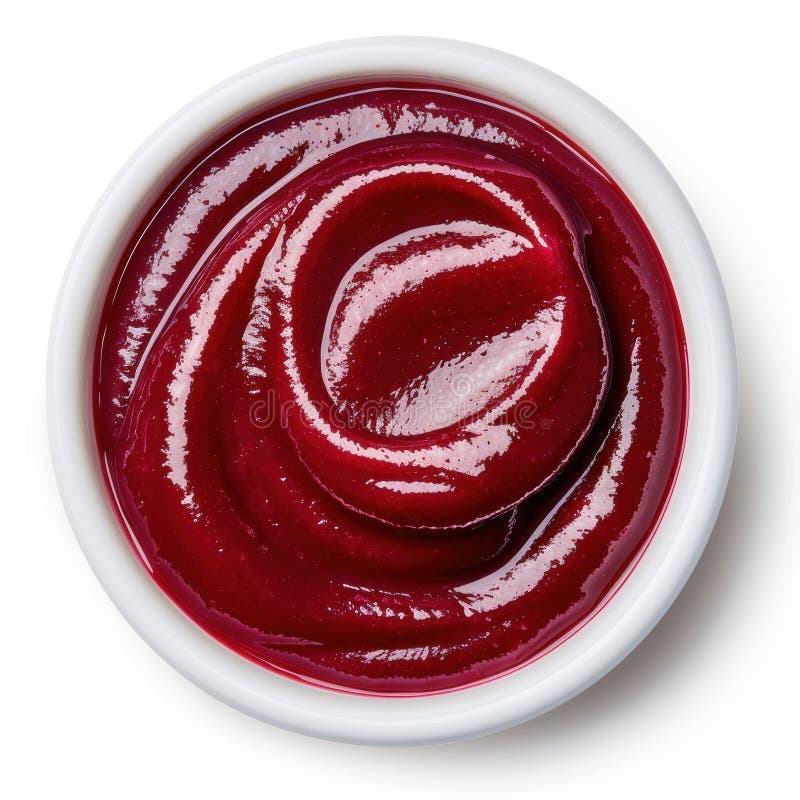 Swirling Red Beet Puree in a White Bowl Stock Illustration ...