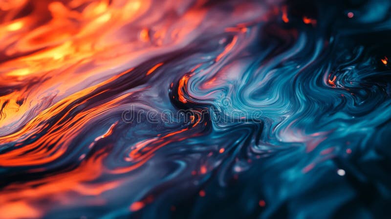 Swirling Red and Blue Abstract Art with Flowing Patterns, Dynamic ...