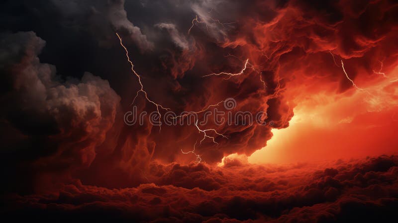 Swirling Red Cloud Background Stock Illustration - Illustration of ...
