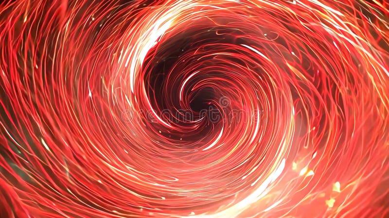 Swirling Red Light Vortex, Abstract Motion Pattern. Energy and Dynamic ...