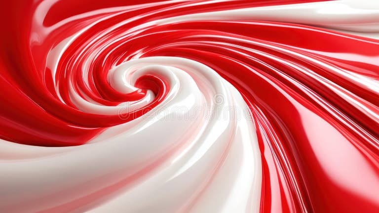 Swirling Red and White Patterns Create Vibrant, Glossy Texture, Evoking ...