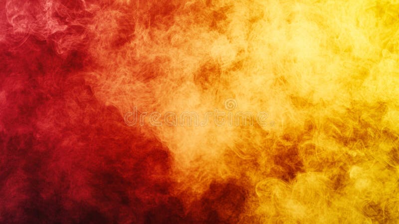 Swirling Red and Yellow Smoke Blend Harmoniously, Creating a ...