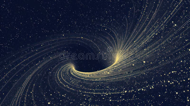 A Swirling Representation of a Black Hole with Glowing Particles and ...