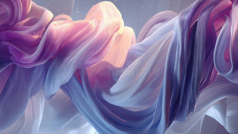 Swirling Ribbons of Color Create an Ethereal, Dreamlike Abstract with ...